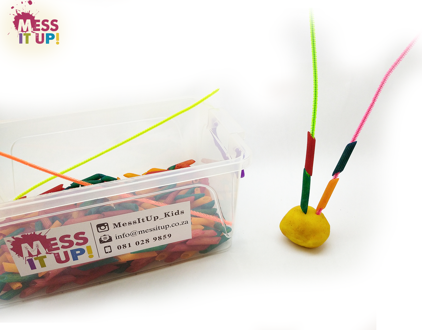 Rainbow Pasta Threading Kit – Mess It Up Kids